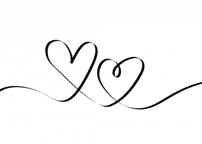Two Heartbeats Poster Zwei Herzen Desenio At